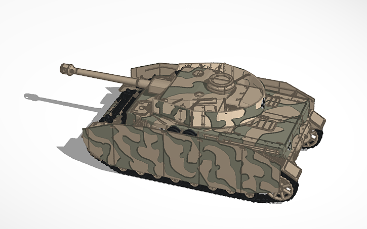 3D design Panzerkampfwagen IV asuf.H - Tinkercad