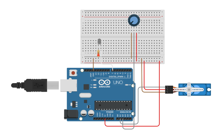 Circuit design Tarea Arduino 3ºB | Tinkercad