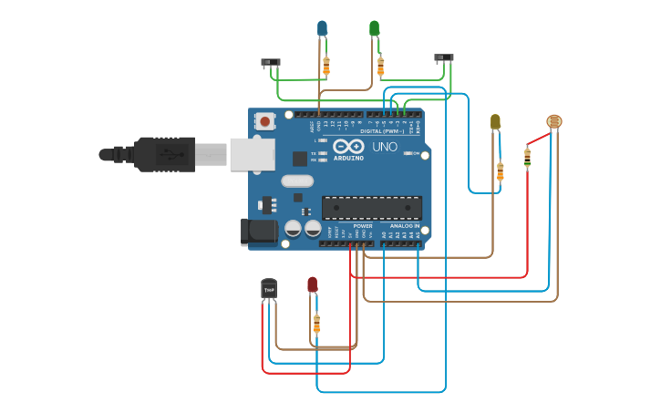 Circuit design TUGAS SMARTHOME - Tinkercad