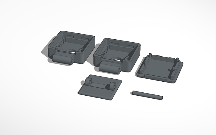 3D design raspberry pi camera case hinged - Tinkercad