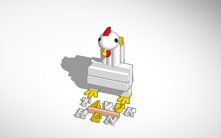 3D design HEN-CHİCKEN-TAVUK | Tinkercad