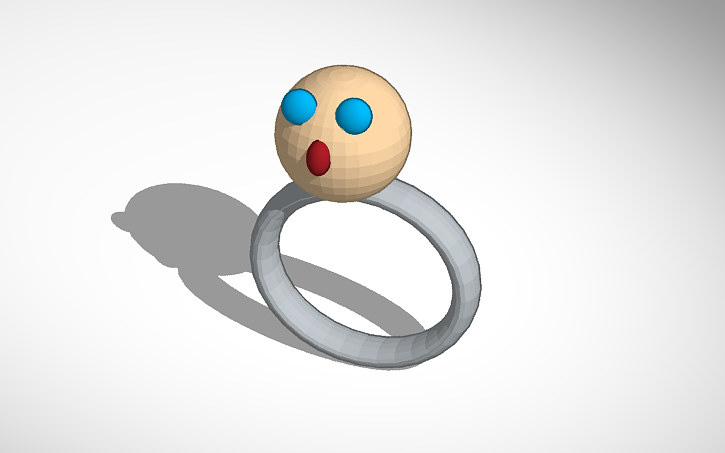 3D design face ring - Tinkercad