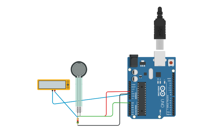 Circuit Design Force Sensor Tinkercad