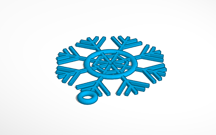 3D design Snowflake Ornament - Tinkercad