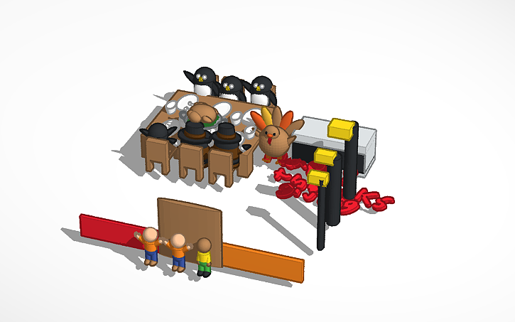 3D design thanksgiving feast - Tinkercad