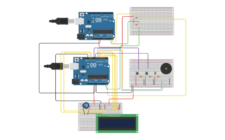 Circuit design Comunicação Serial | Tinkercad
