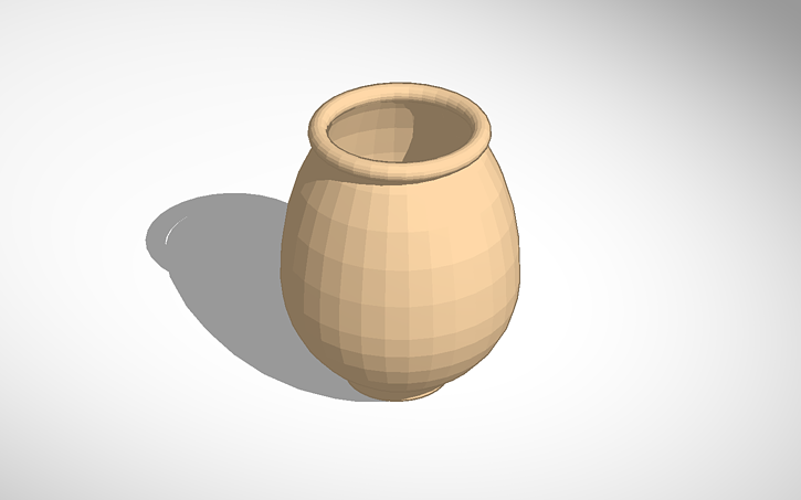 3D design Clay Pot - Tinkercad