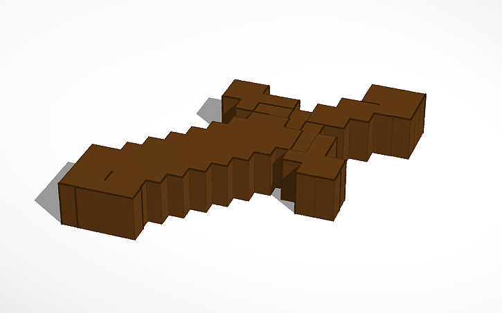 3D design minecraft sword - Tinkercad
