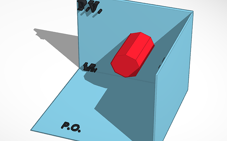3D design Prisma a base ottagonale con base su PV | Tinkercad
