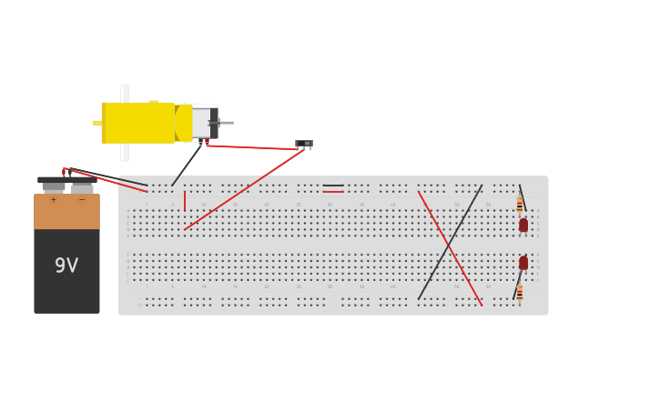 Circuit design Circuito Carro con control-interruptor - Tinkercad