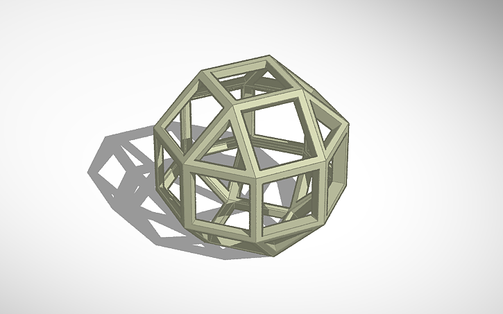 3D design elongated square gyrobicupola - Tinkercad