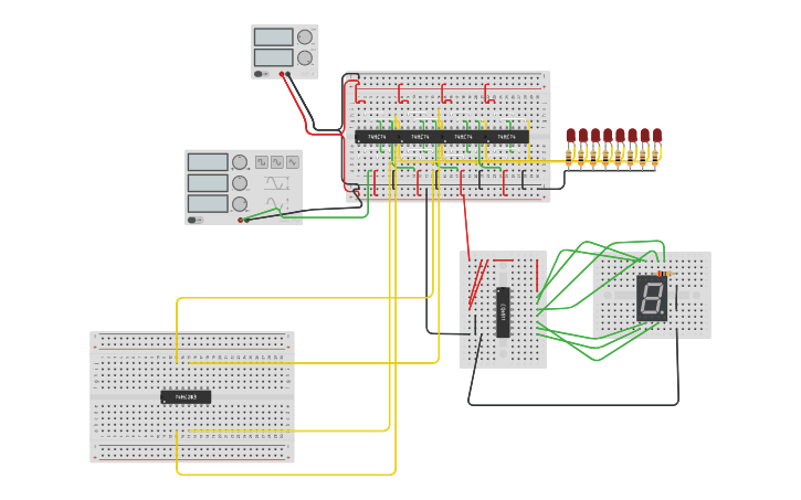 Circuit Design Copy Of 8 Bits Asynchronous Binary Counter Tinkercad