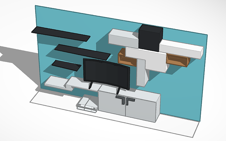 3D design Mueble para television - Tinkercad