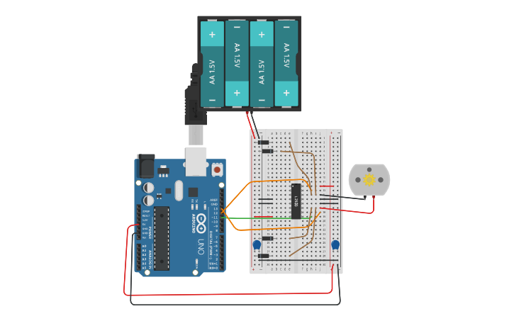 Circuit Design H Bridge Tinkercad