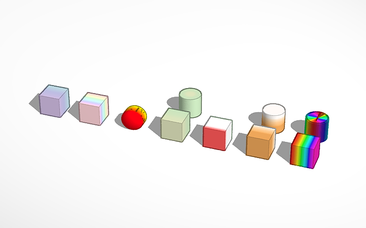 3D design gradients - Tinkercad