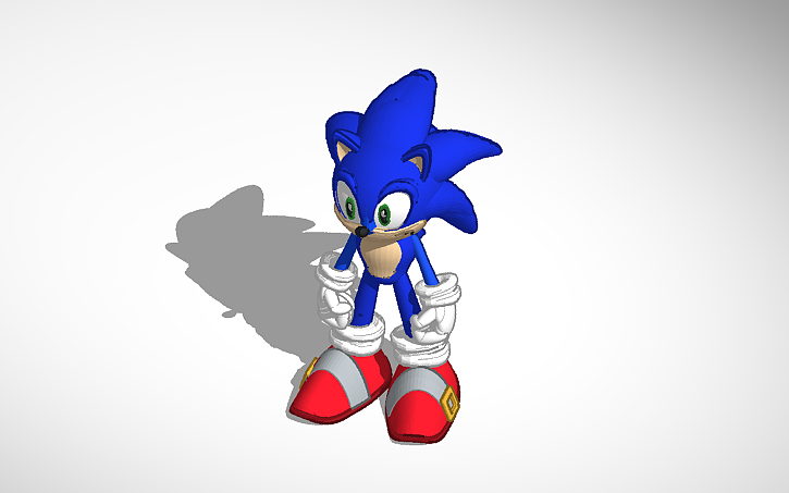 3D design sonic from sonic movie - Tinkercad