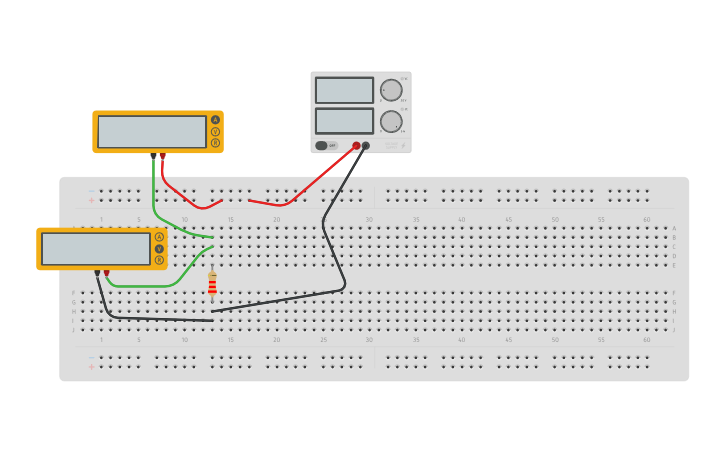 Circuit Design Ensaio Com A Lei De Ohm Tinkercad