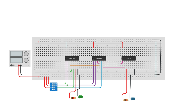 Circuit design full adder | Tinkercad