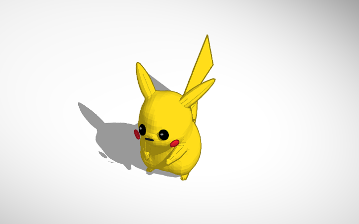 3D design pikachu - Tinkercad