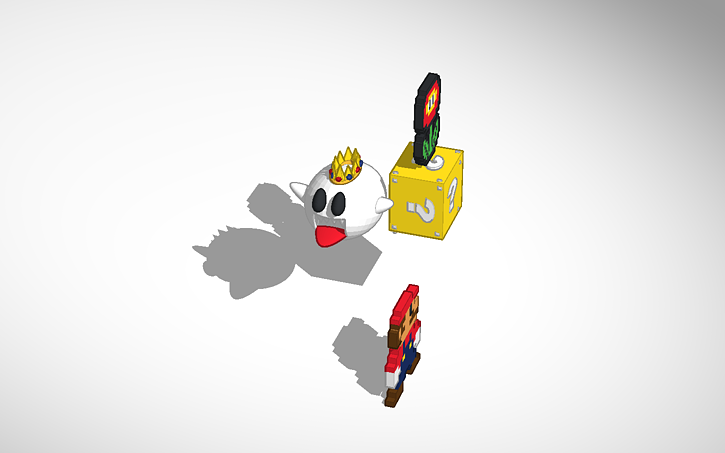 3D design Mario vs king boo | Tinkercad