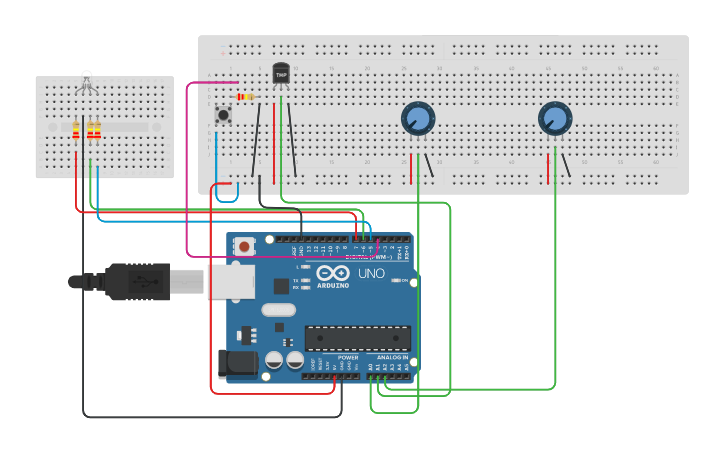 Circuit design Circuito sensores Electronica | Tinkercad