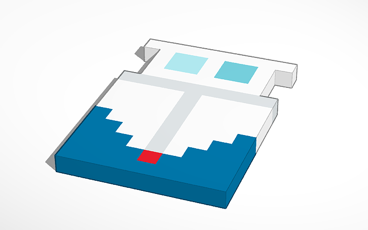 3D design pixel boat | Tinkercad