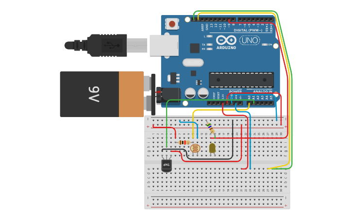 Circuit design CubeSat Sensor Circuit (UW ENGR 202) Main - Tinkercad Circuit design CubeSat Sensor Circuit (UW ENGR 202) Main - Tinkercad