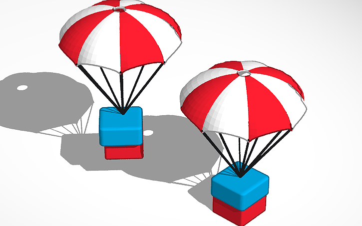 3D design PARACHUTE - Tinkercad