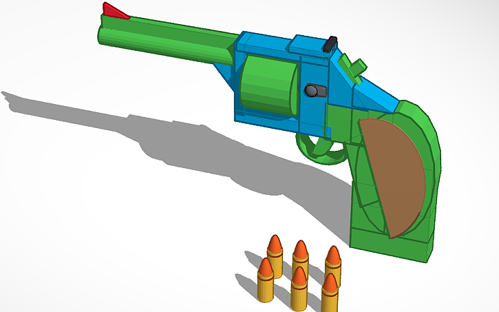 3D design revolver - Tinkercad