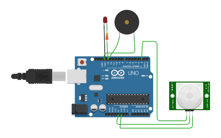 Circuit design PIR SENSOR BASED SECURITY SYSTEM | Tinkercad Circuit design PIR SENSOR BASED SECURITY SYSTEM | Tinkercad