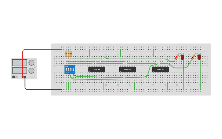 Circuit design Full Adder - Tinkercad