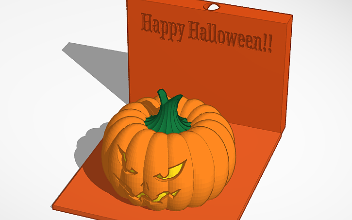 3D design happy halloween pumpkin - Tinkercad