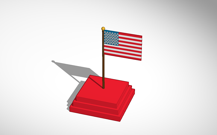 3D design USA FLAG 027 | Tinkercad