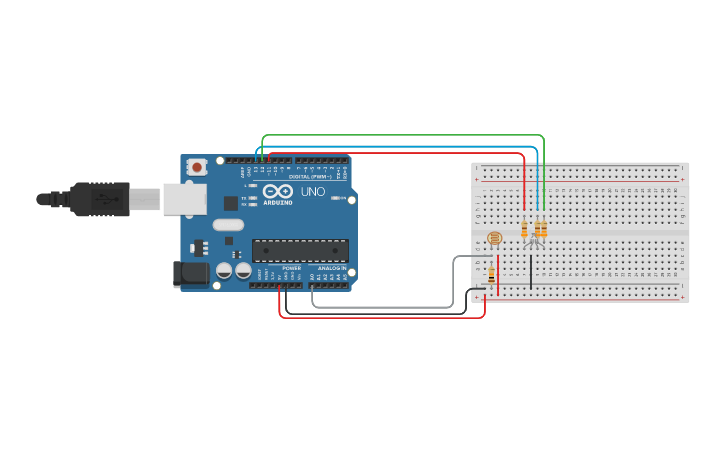 Circuit design Circuito 2 Intro a Sistemas | Tinkercad