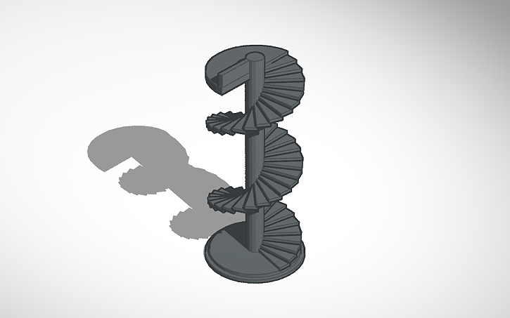 3D design Spiral staircase - Tinkercad