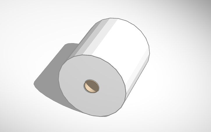 3D design toilet paper roll - Tinkercad