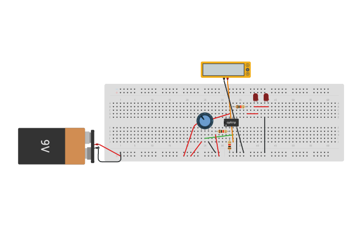 Circuit design OpAmp - Tinkercad