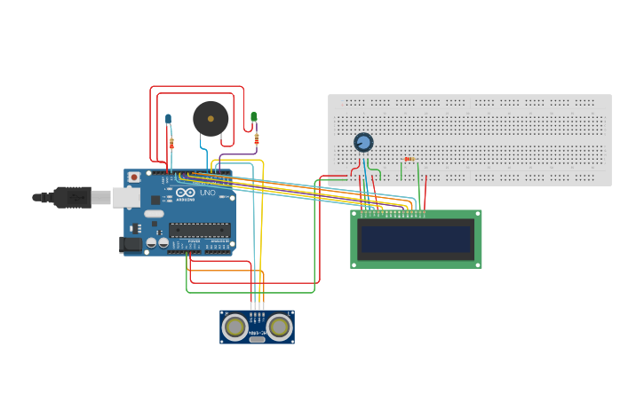 Circuit Design Accident Avoidance System Tinkercad
