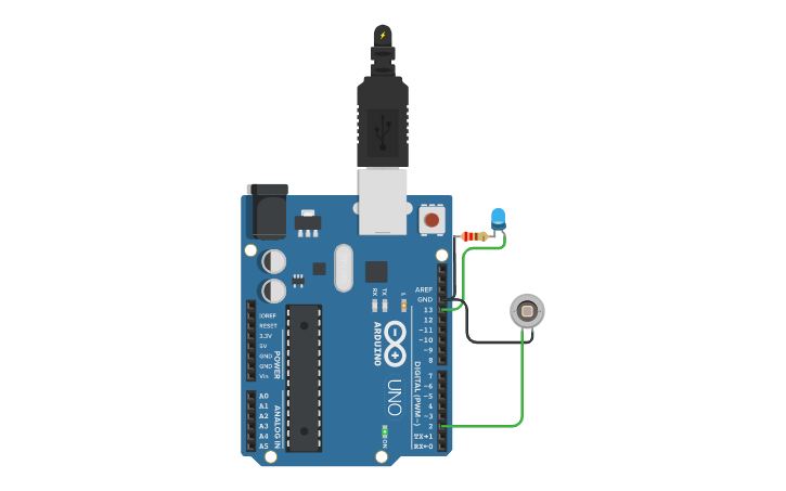 Circuit design Photodiode | Tinkercad