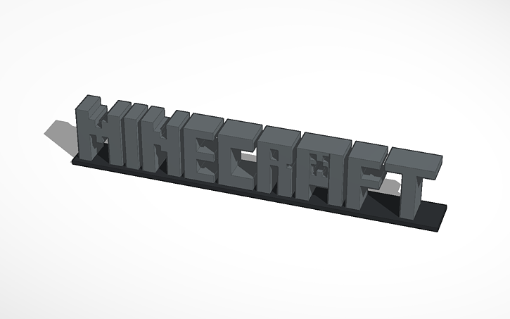 3D design Minecraft logo - Tinkercad
