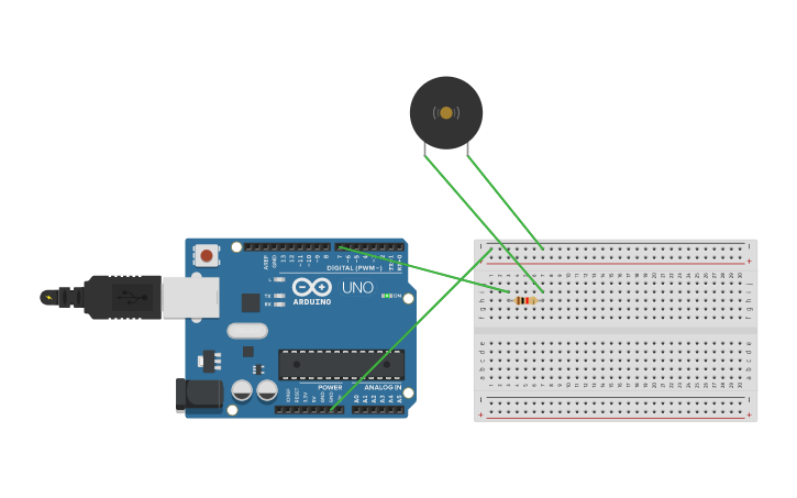 Circuit design Mii Theme Song - Tinkercad