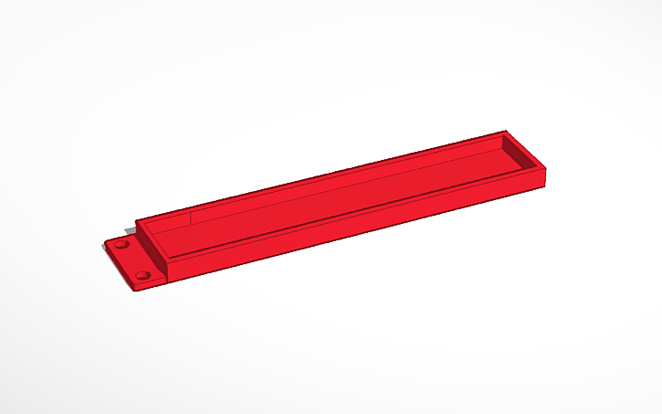 3D design 1U Rack Blank Half - Tinkercad