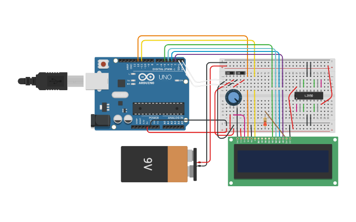 Circuit design Arduino e Sensores -- CFAEBI - Esquema Trabalho Final - Sessão 7 - Tinkercad