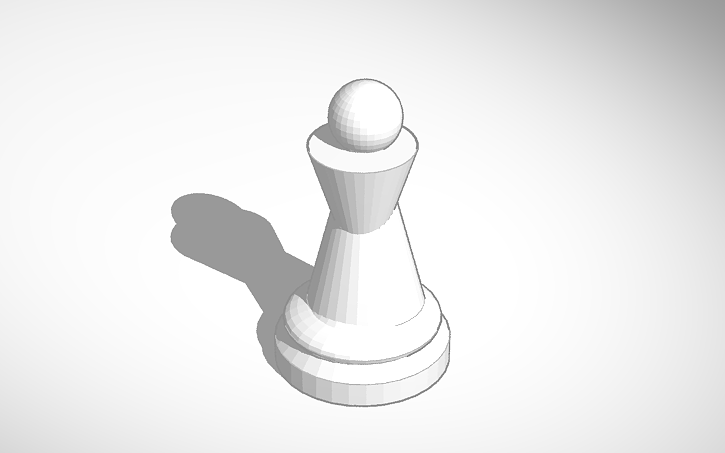 3D design Chess Pawn - Tinkercad
