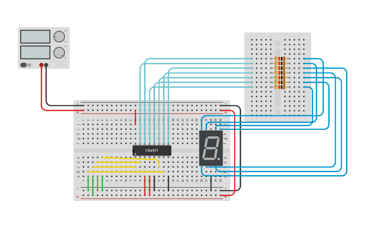 Circuit Design Decodificado Bcd 7seg Cd4511 Nathalia Ferraz Tinkercad