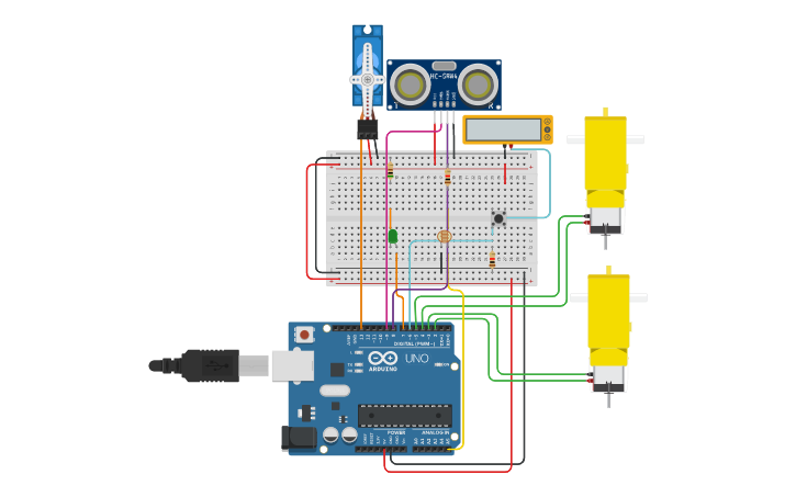 Circuit design Sensores en arduino - Tinkercad