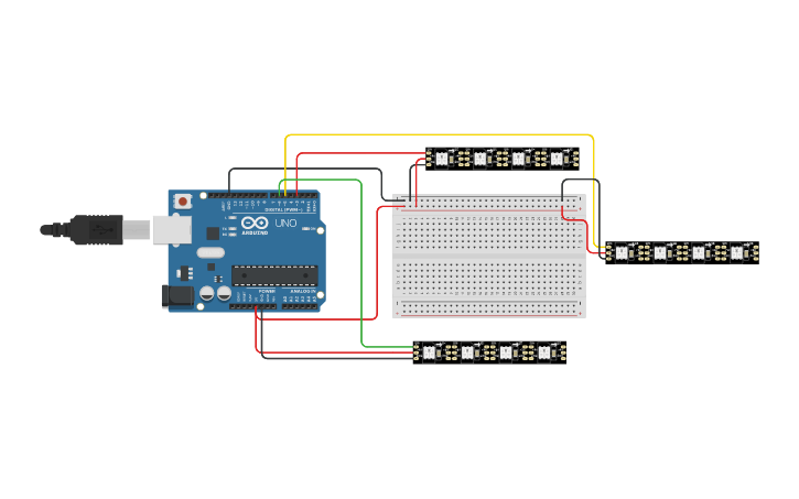 Circuit design LED_Strip_2 - Tinkercad