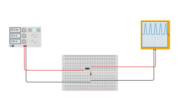 Circuit Design Half Wave Rectifier Without Capacitor Tinkercad