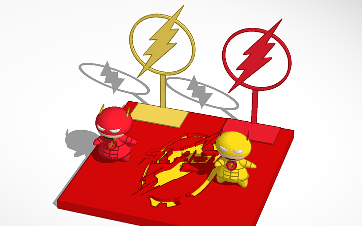 3D design The Flash And The Reverse Flash | Tinkercad