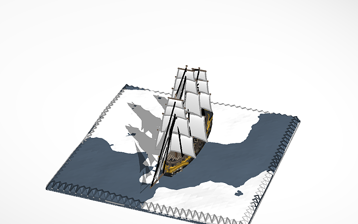 3D design Pirate Ships - HMS Puffin - Tinkercad